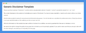 Sample Disclaimer Template & Examples [Download for FREE]